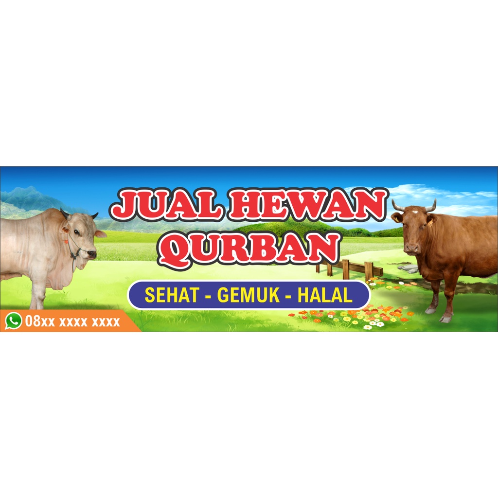 Jual Spanduk Banner Jual Sapi Qurban Custom FREE | Shopee Indonesia