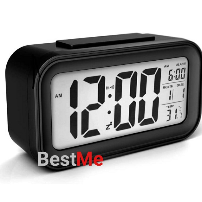 Jual Jam Meja Digital / Jam Weker / Alarm Clock - Hitam, STANDARD ...
