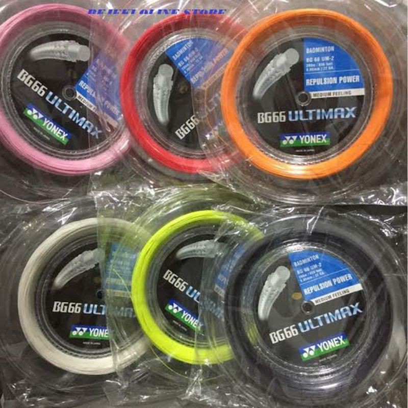 Jual Senar Raket Badminton YONEX BG 66 ULTIMAX / ULTIMATE ROLL 100% ...