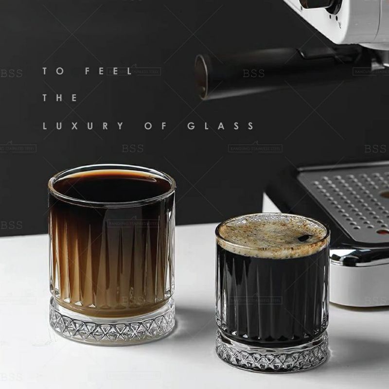 Jual Striped Glass Coffe / Ripple glass / gelas kaca tebal / gelas ... Jual Striped Glass Coffe / Ripple glass / gelas kaca tebal / gelas ...