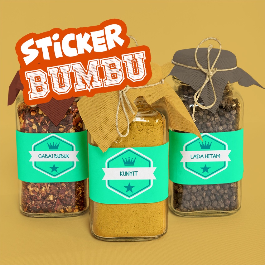 Jual stiker bumbu dapur | stiker bumbu | stiker garam | sticker 0014 ...