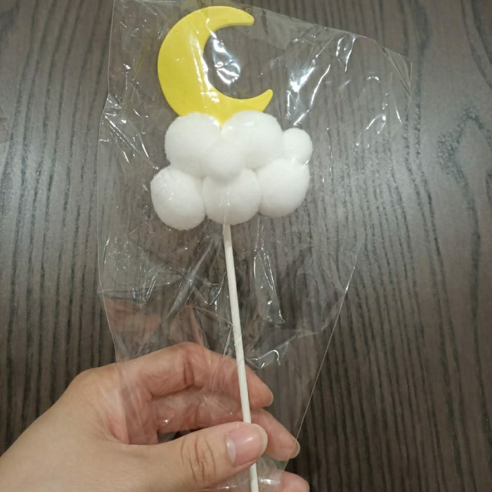 Jual Cake Topper Pom Awan&Bintang - Dekorasi Kue Ulang Tahun | Shopee ...