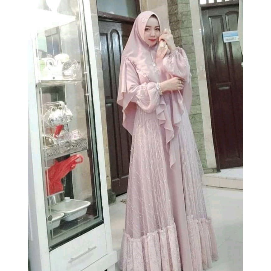 Jual Luna Set Gamis Mewah Syari Modern!! COD seluruh Indonesia | Shopee ...
