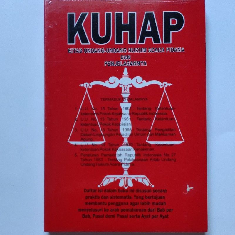 Jual buku kitab undang-undang hukum acara pidana dan penjelasannya KUHP | Shopee Indonesia