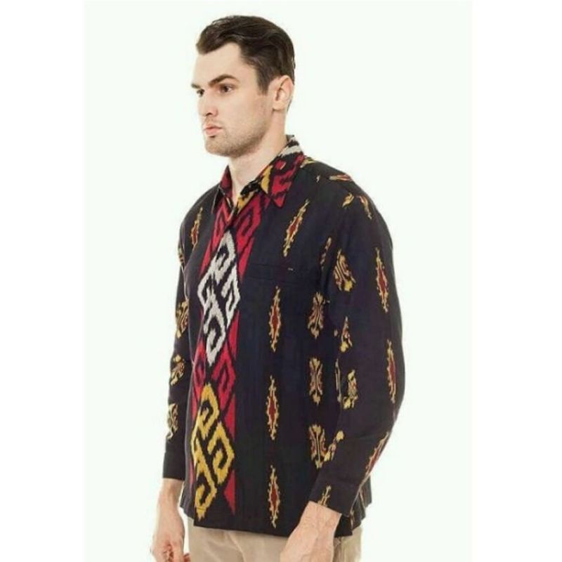 Jual Baju tenun Kemeja pria lengan panjang | Shopee Indonesia