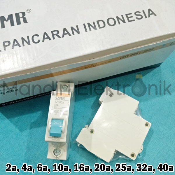 Jual MCB SMZR 1 Phase 2A, 4A, 10A, 16A, 20A, 25A, 32A, 40A MCB Murah | Shopee Indonesia