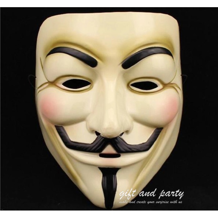 Jual Topeng Anonymous Vendetta Guy Fawkes / Topeng anonymous | Shopee ...