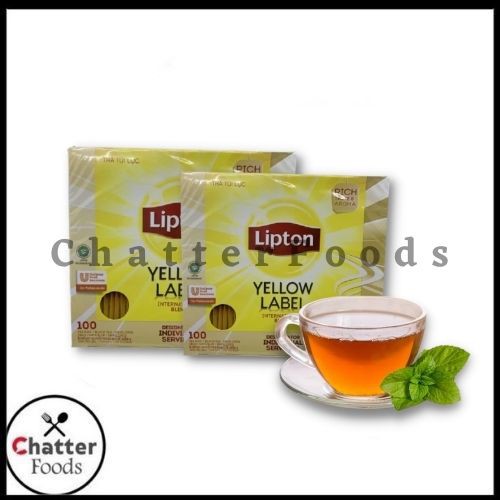 Jual Teh Lipton Yellow Label Black Tea Envelope 100 Tea Bags Teh hitam ...