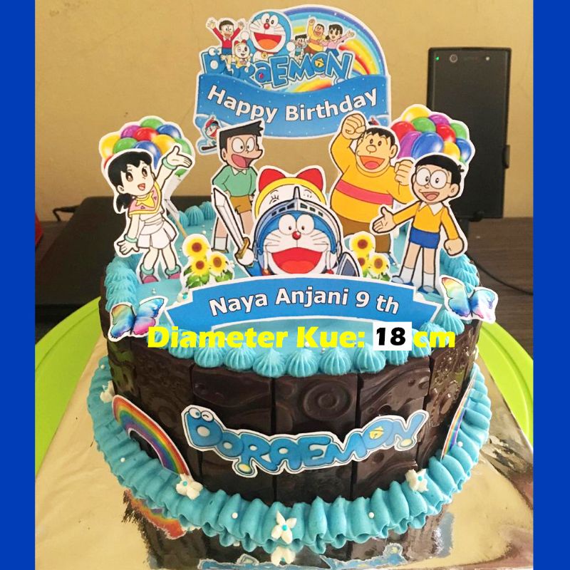 Jual Topper Cake Doraemon Gratis Tambah Nama, usia, Foto / Hiasan Kue ...