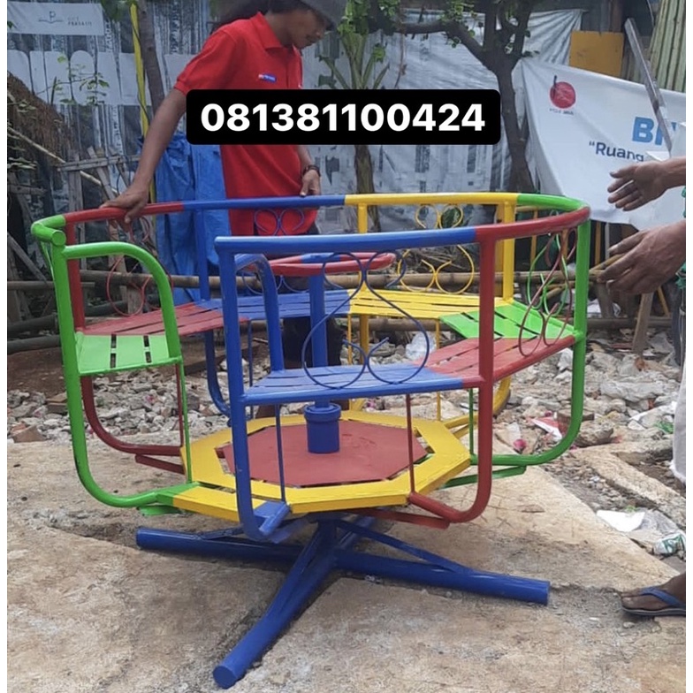 Jual mainan paud taman kanak kanak gelas putar mainan outdoor free ...