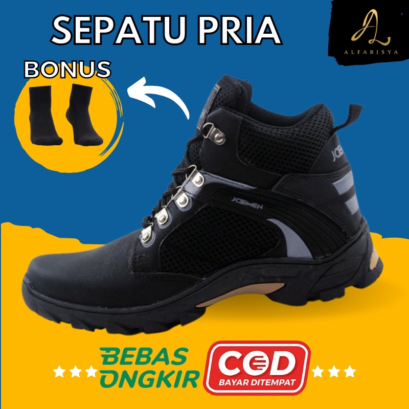 Jual Sepatu Boat Pria Gunung Hiking Riding Kerja Tracking Paramount ...