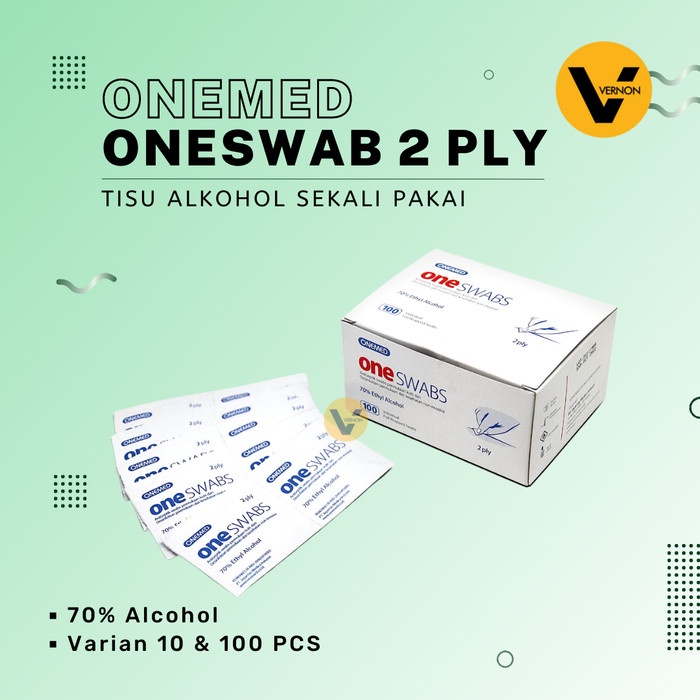 Jual One Swabs Onemed Alkohol Swab Tissue Kapas Oneswabs - 100 pcs ...