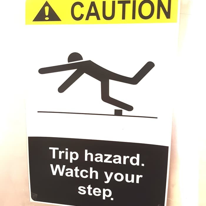 Jual JUAL LABEL SIGN STICKER K3 CAUTION TRIP HAZARD WATCH YOUR STEP ...