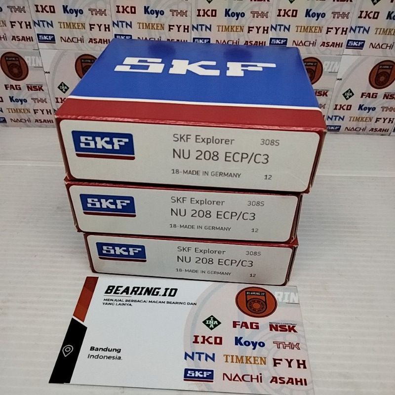 Jual Bearing CYLINDRICAL NU 208 ECP C3 SKF ORIGIN | Shopee Indonesia