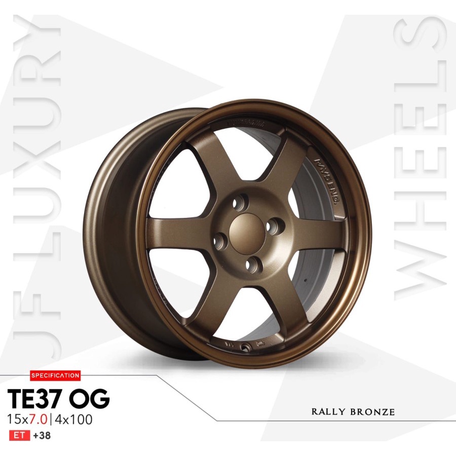 Jual Velg Mobil Ring 15 TE37 OG RALLY BRONZE 4H 100 E.38 | Shopee Indonesia