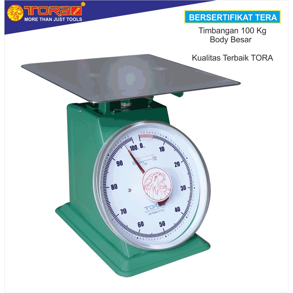 Jual TORA Timbangan Pegas - Timbangan Jarum - Timbangan Dapur Body Besar 100Kg | Shopee Indonesia