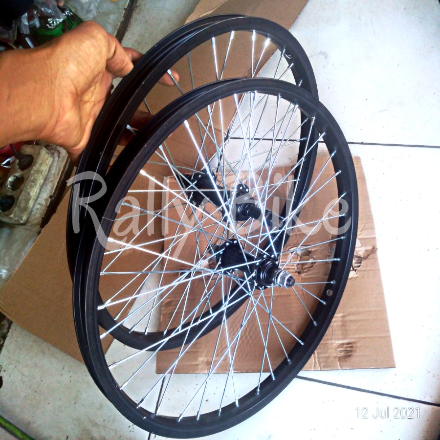 Jual velg velk velek wheelset sepeda ukuran 20" inc depan dan belakang ...