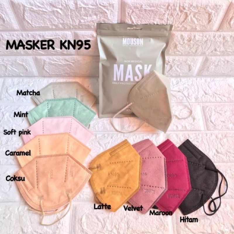 Jual MASKER 5 PLY KN95 MOUSON MIX WARNA 1 PACK ISI 10 PCS | Shopee ...