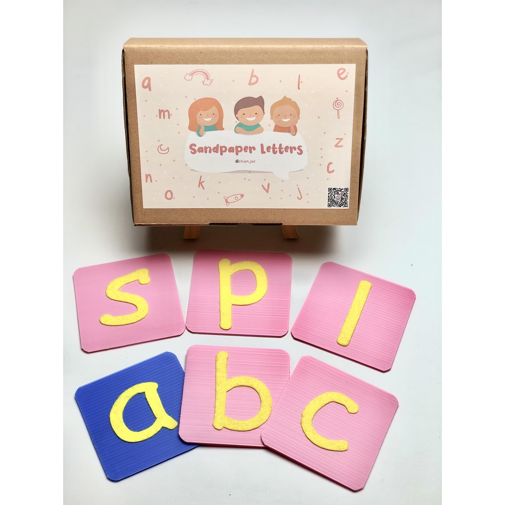 Jual mini SPL sandpaper letters DIY Montessori language Lowercase Huruf ...
