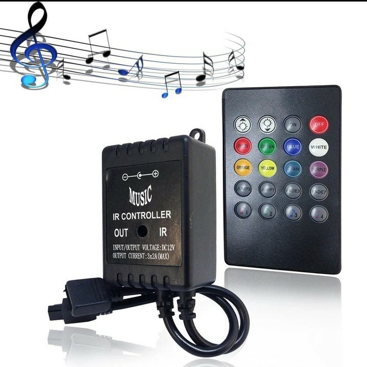Jual Remote RGB Music IR controller led strip sensor suara 12V untuk ...