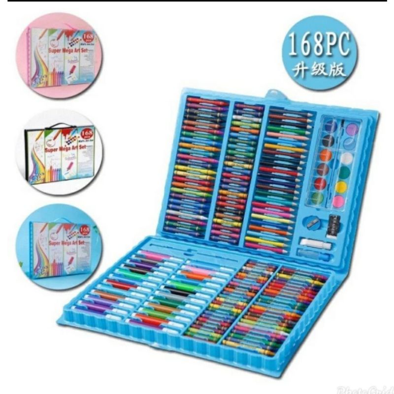 Jual TM. Crayon set 168 PC / Crayon colour 168 PC ( Free bubble wrap ...