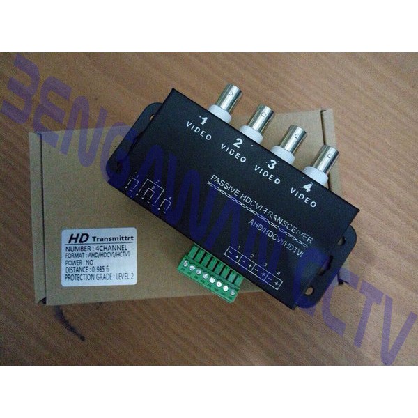 Jual Video Balun 4 Channel HD Transciever CCTV Coaxial to RJ45 | Shopee ...