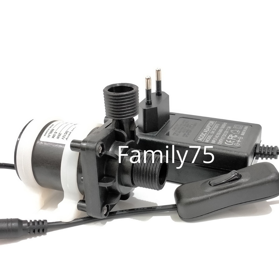 Jual Pompa celup dc 12v submersible pump 12 volt Paket adaptor 12v ...