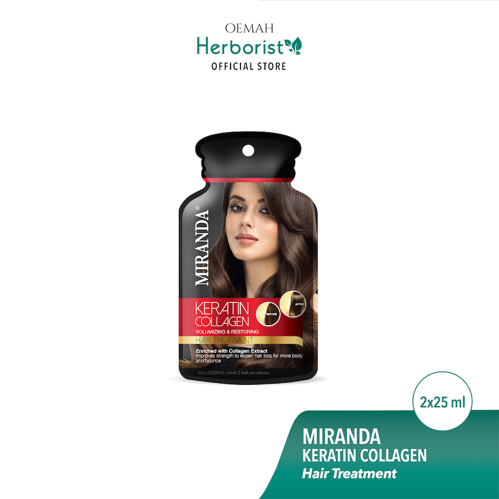 Jual Miranda Keratin Collagen Hair Treatment 2 x 25 mL | Shopee Indonesia