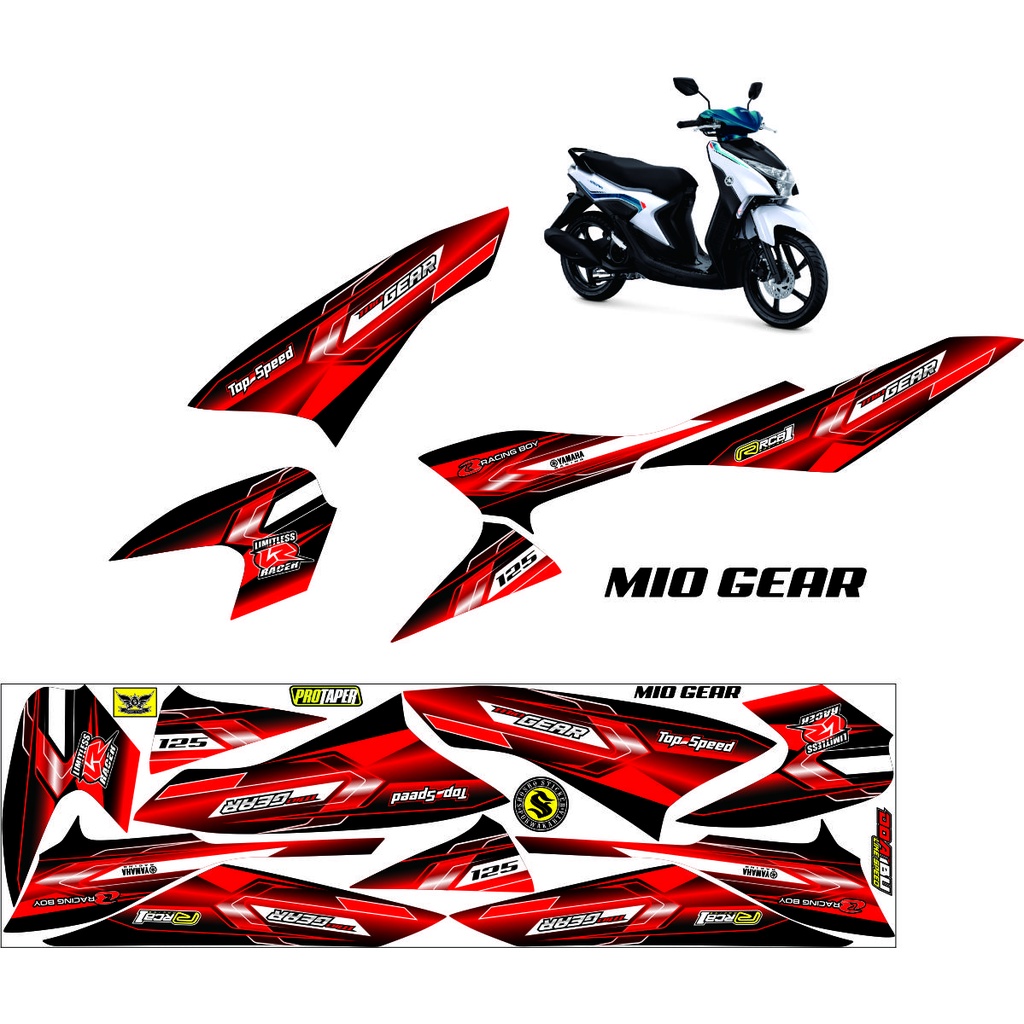 Jual STRIPING MIO GEAR VARIASI BUAT MOTOR GEAR / STIKER MOTOR YAMAHA ...