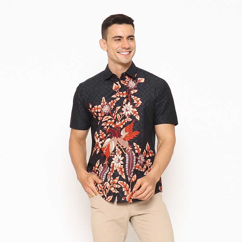Jual My Aksa Batik Pria Kemeja Pendek David Dalila | Shopee Indonesia