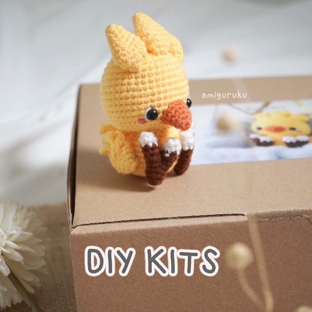 Jual Paket Rajut DIY Kits Amigurumi Crochet Boneka Rajut - Chocobo by ...