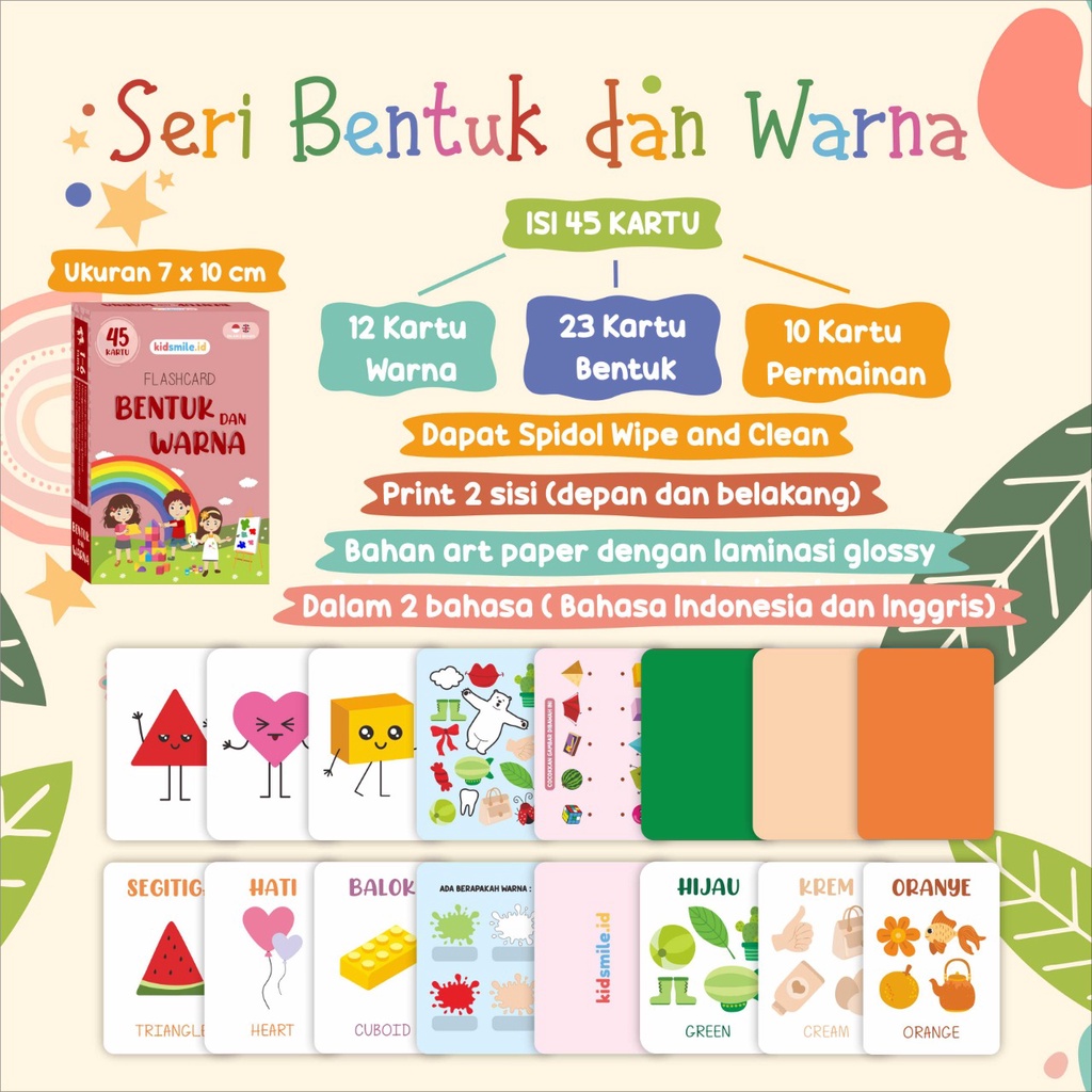 Jual Flash Card Kidsmile Flash card Mainan Edukasi Anak Flashcard Anak ...