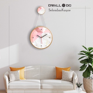 Jual JAM DINDING GANTUNG - JAM DINDING KAYU AESTHETIC [SWEEP MOVEMENT ...