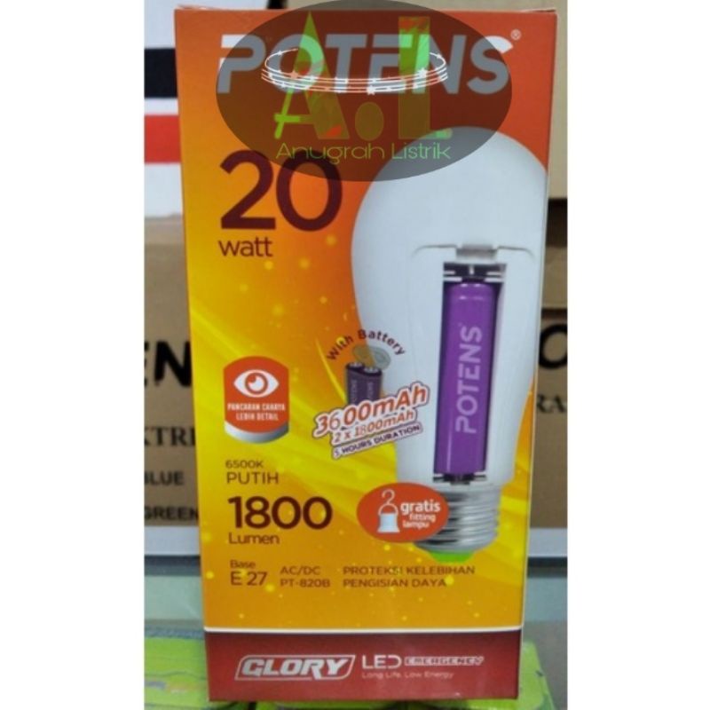 Jual Lampu emergency Led 20w POTENS | Shopee Indonesia