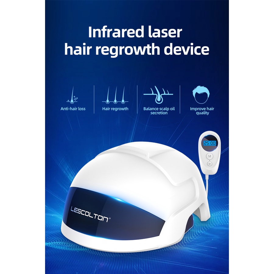 Jual lescolton helm laser 650nm terapi Penumbuh Rambut Laser Infrared ...