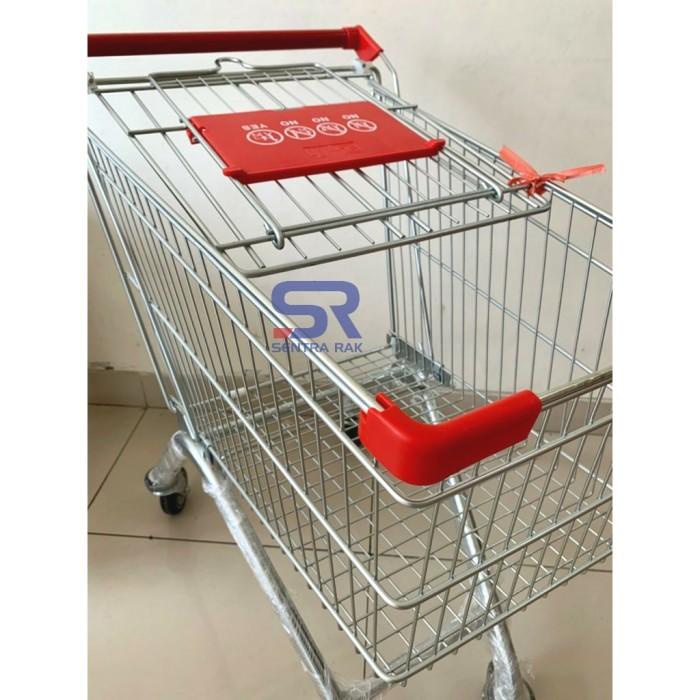 Jual Trolley / Trolley Belanja Trolley Supermarket 60 Liter- Merah ...
