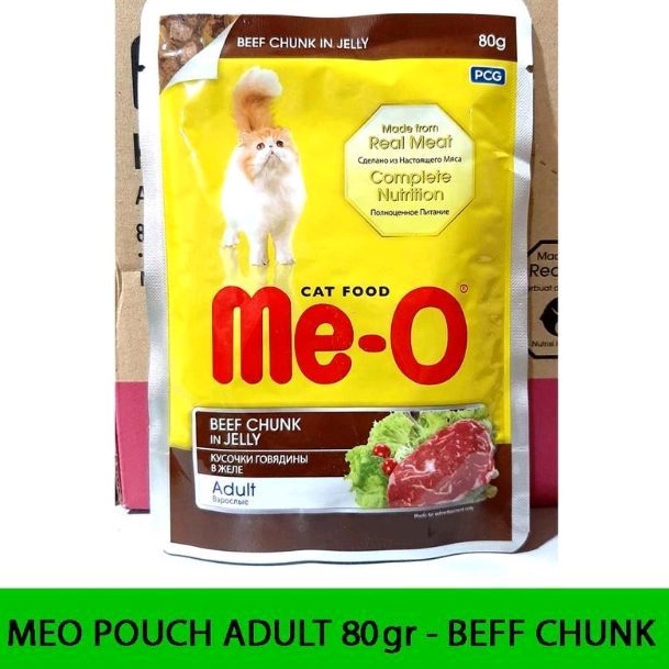 Jual Meo Pouch Beef Chunk In Jelly 80 Gr | Shopee Indonesia