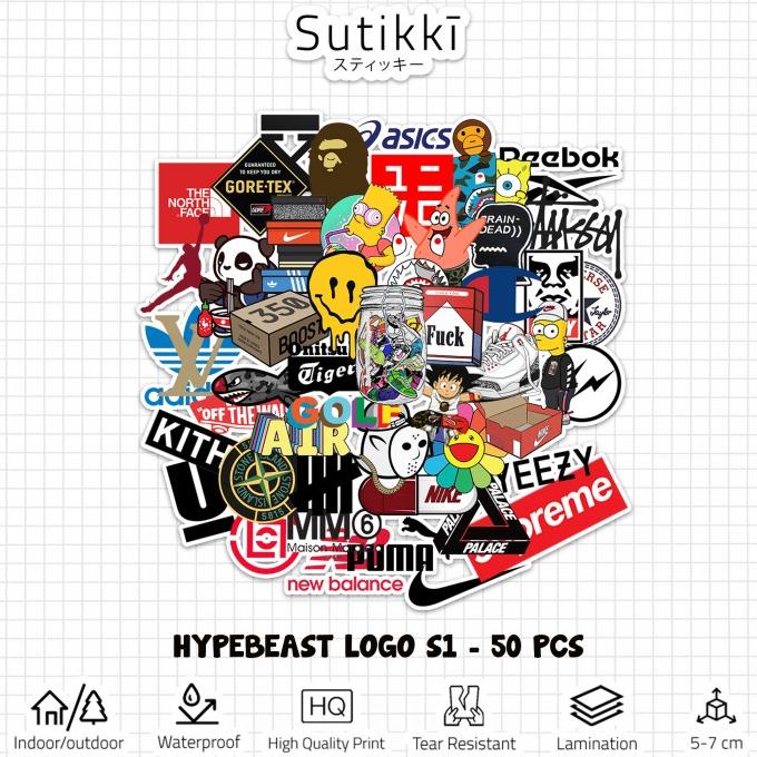 Jual Sticker Pack Hypebeast Thrift Supreme Logo Stiker Laptop Vinyl Set ...