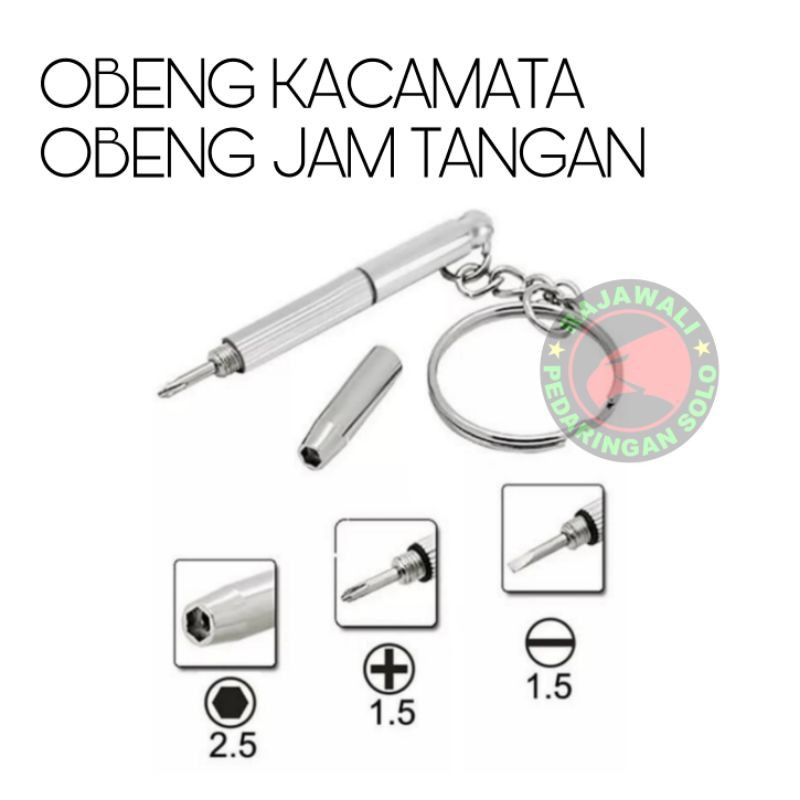 Jual OBENG MINI PLUS MINUS GANTUNGAN KUNCI OBENG KACAMATA | Shopee ...