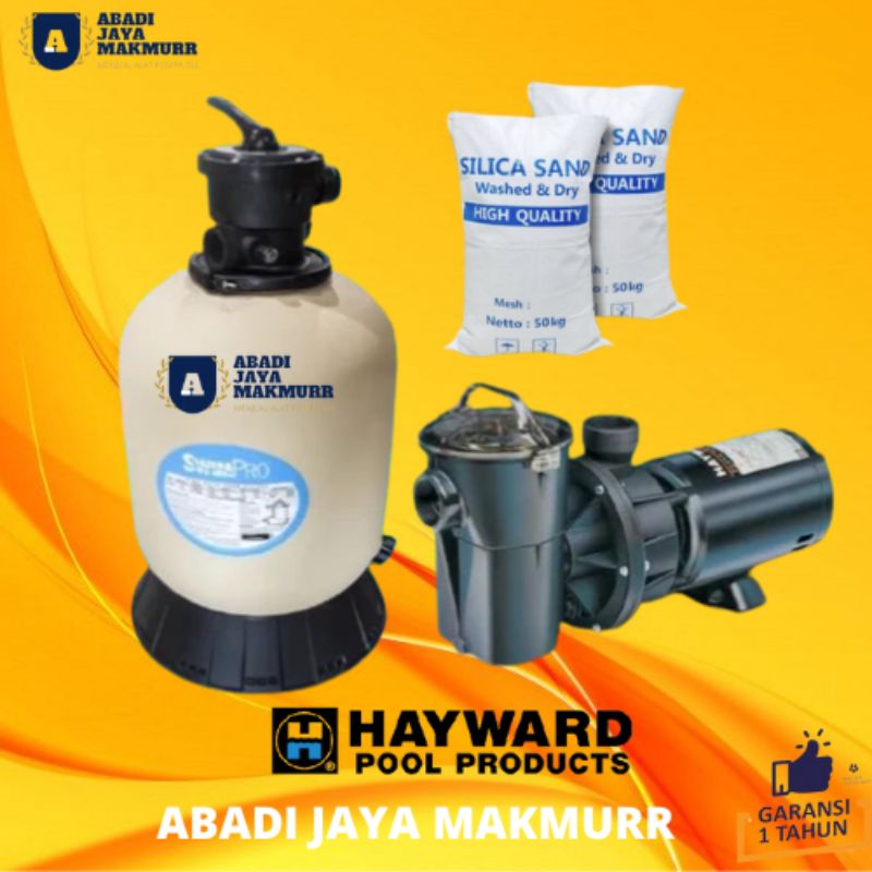 Jual Paket Pompa Kolam Renang Hayward 1hp + Sand filter 17" Hayward USA ...