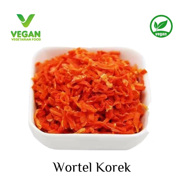 Jual Dehydrated Dried Stripe Carrot / Wortel Kering potong korek 100 gr ...