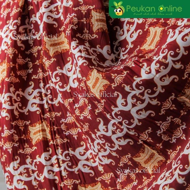 Jual Kain Batik Motif Pintu Aceh Merah - Syakas Official | Shopee Indonesia