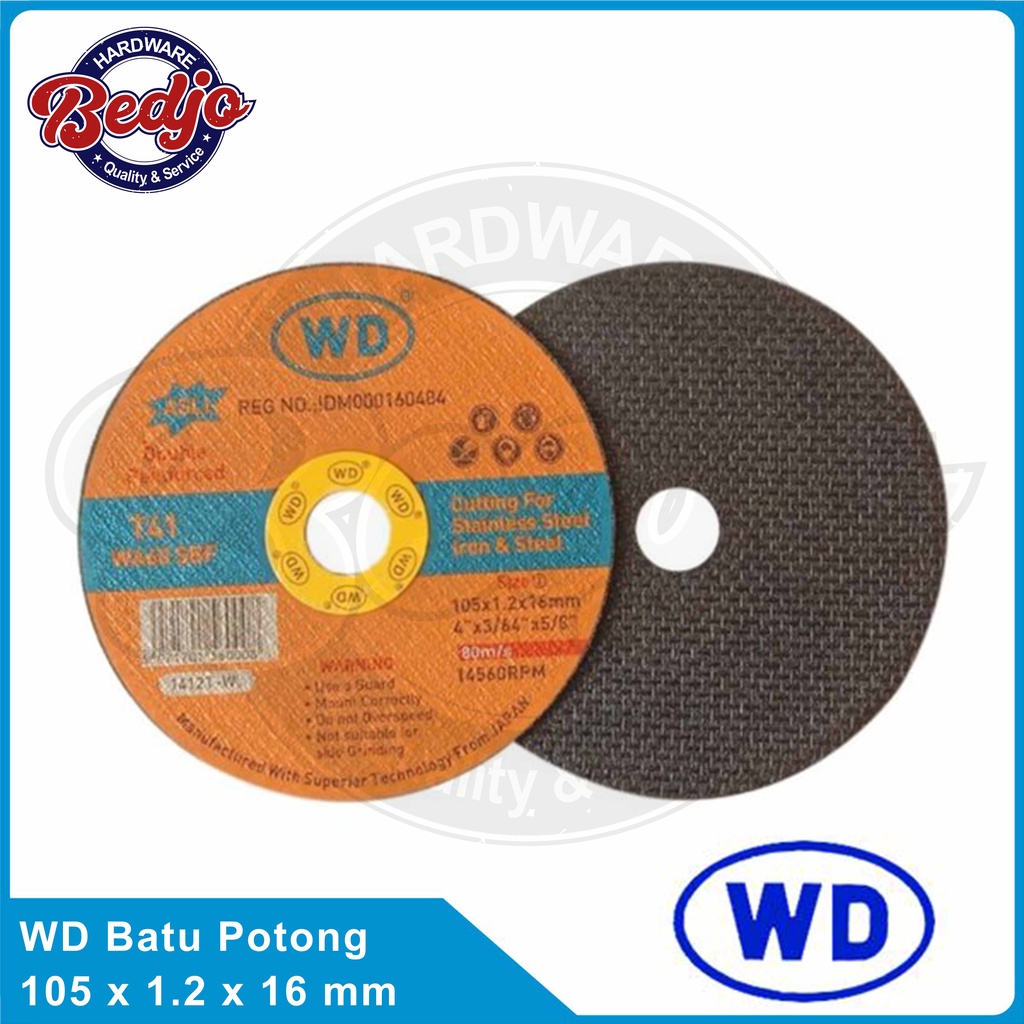 Jual Batu Gerinda Potong - Batu Potong WD 4 inch WA60 SBF - 105x1.2x16mm | Shopee Indonesia