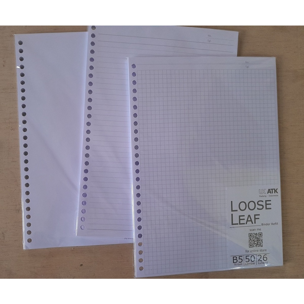 Jual Loose Leaf B5 || Refill Isi Binder B5 | Shopee Indonesia