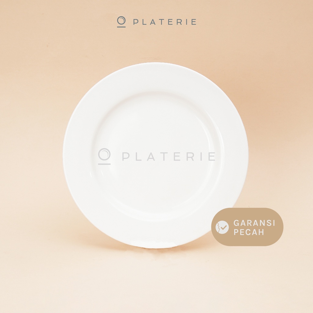 Jual PLATERIE Piring Keramik Dinner Plate 10Inch / 27.5 cm Rim Elegant ...
