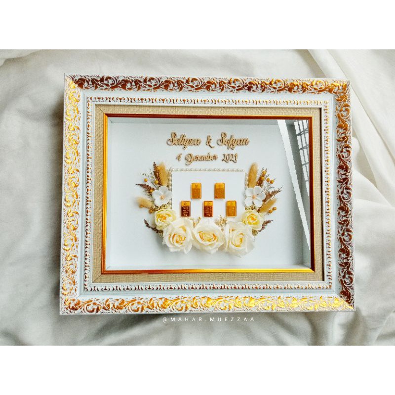 Jual MAHAR FRAME KLASIK RUSTIC UANG KERTAS LOGAM MULIA ANTAM EMAS ...