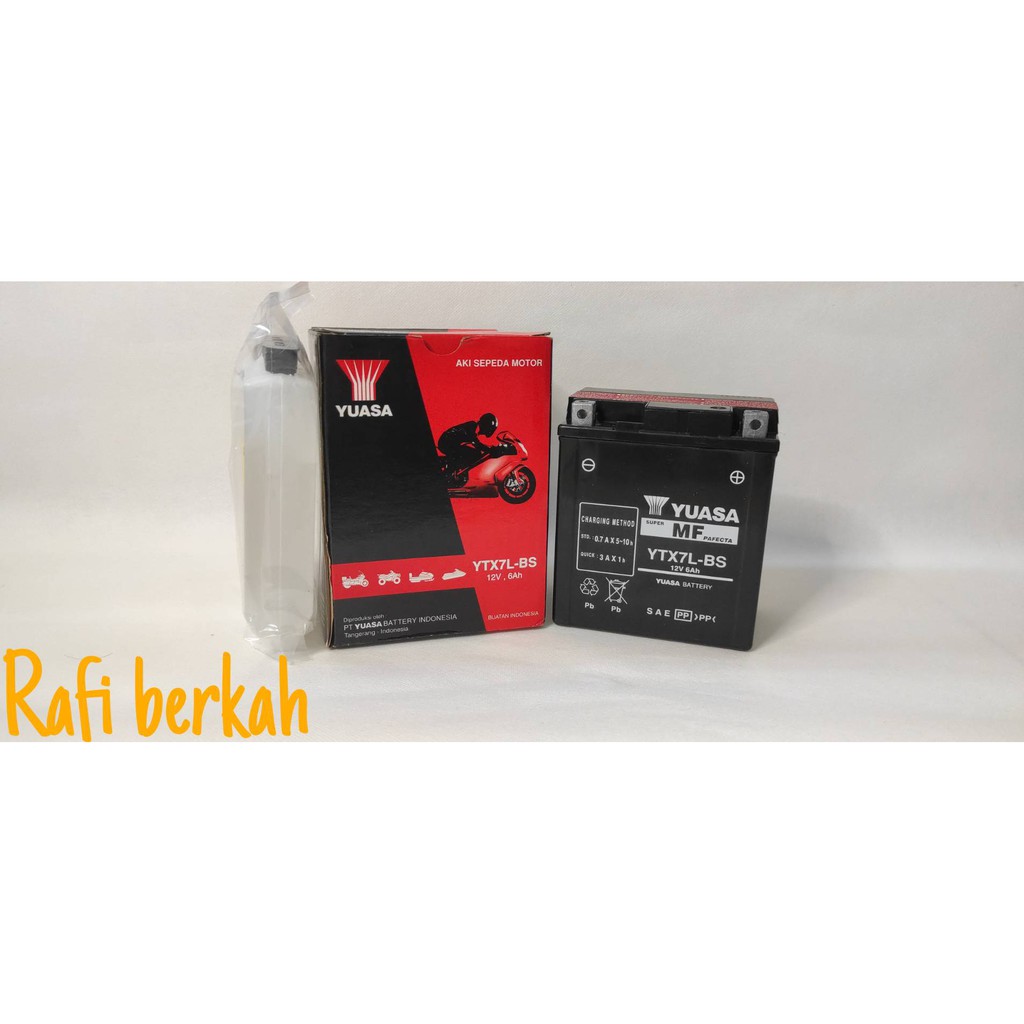 Jual Aki Motor Vespa Primavera 150 YUASA YTX7L-BS MF Aki Kering | Shopee Indonesia