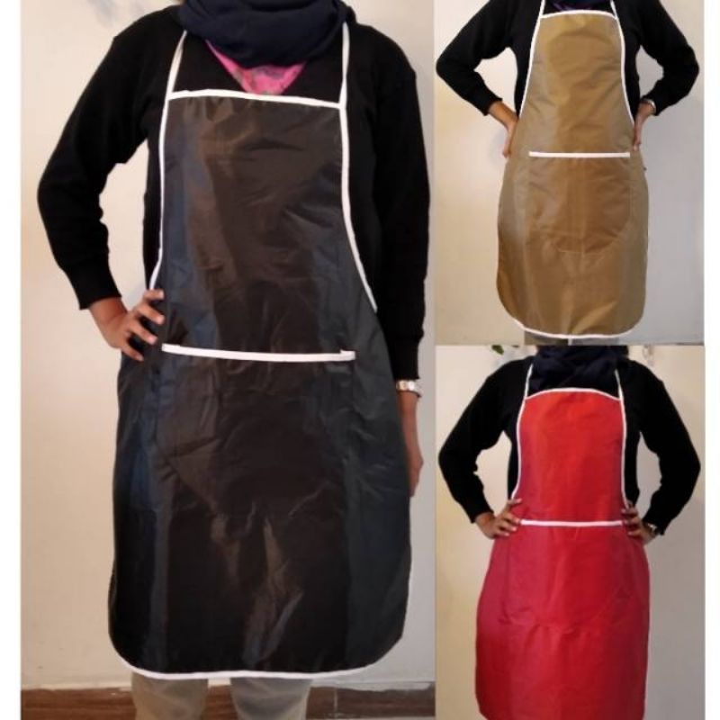 Jual Apron waterproof celemek masak anti air Pria Wanita Chef Pelayan ...