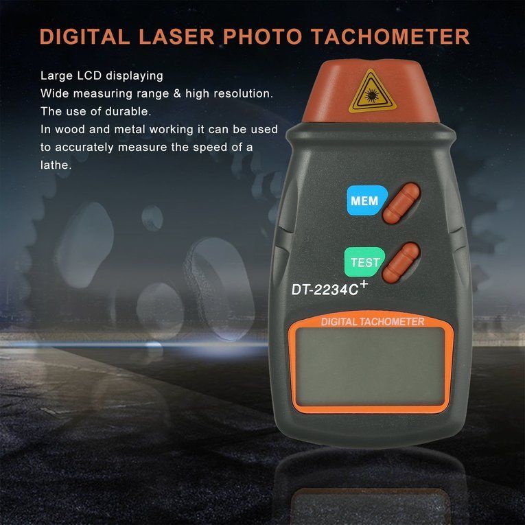 Jual Tachometer Digital Laser Meter Photo Alat Ukur Kecepatan Mesin 2.5 ...