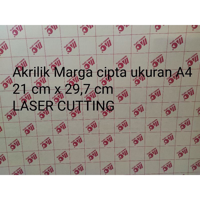 Jual akrilik bening lembaran ukuran A4, MC ? Astari glass ketebalan 2 ...